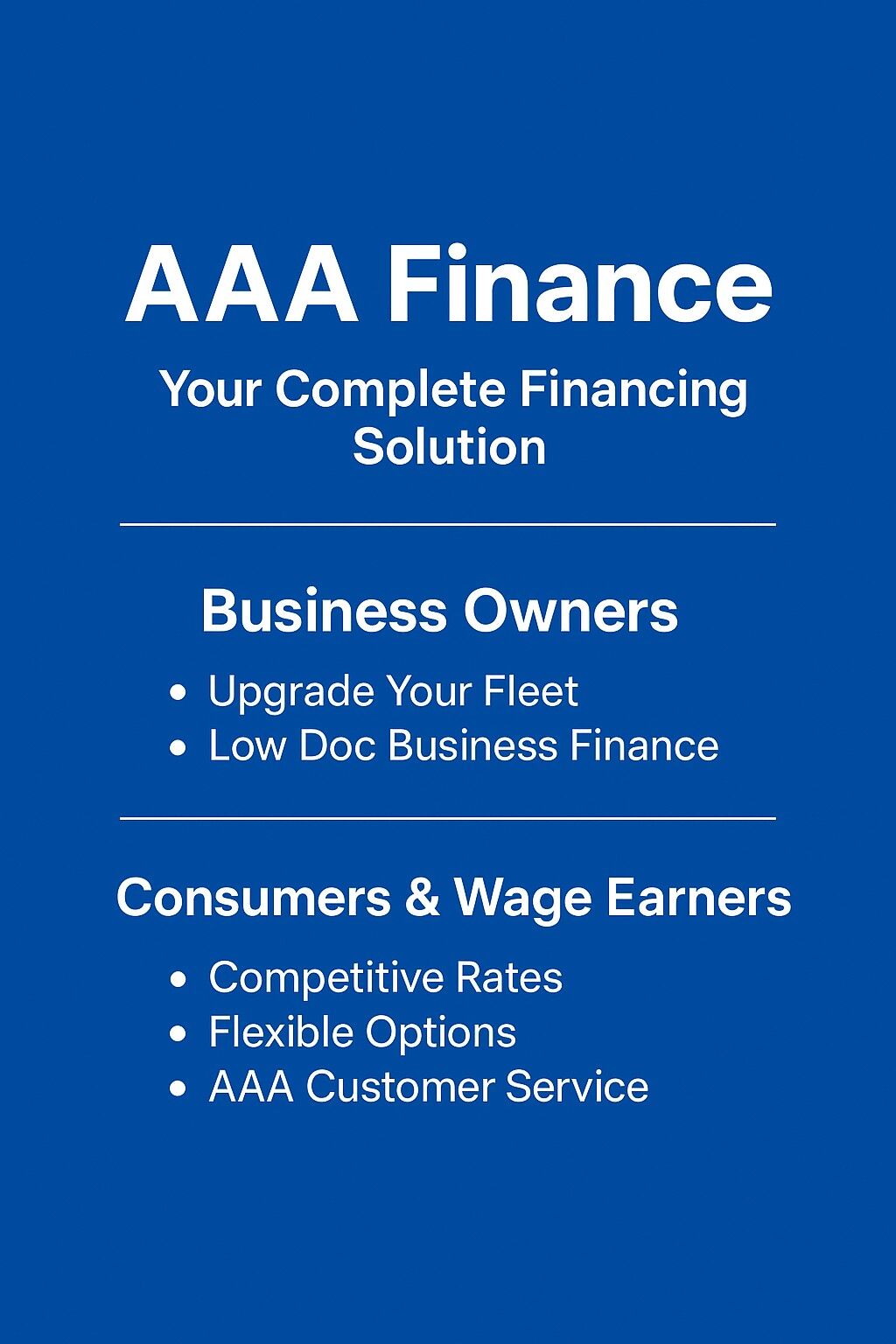 AAA Finance | Quick and easy finance for all types of vehicles
